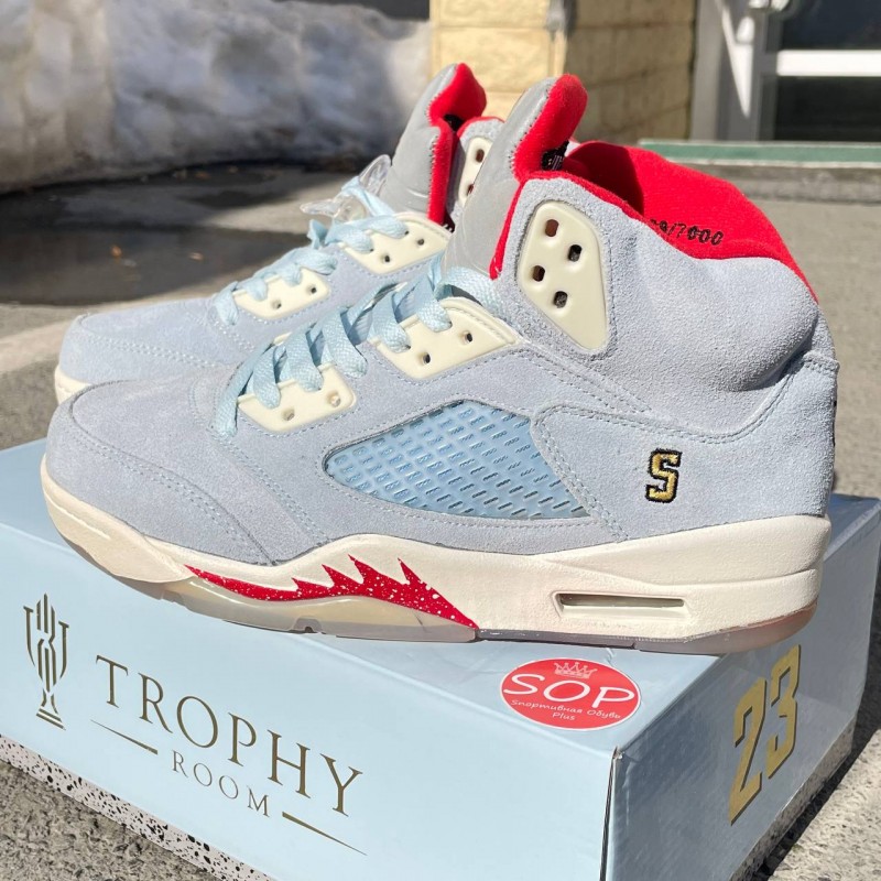 NIKE Air Jordan 5 Retro 'Ice Blue' x Trophy Room
